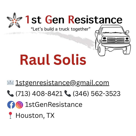 1st Gen Resistance - Let's Build a Truck Together